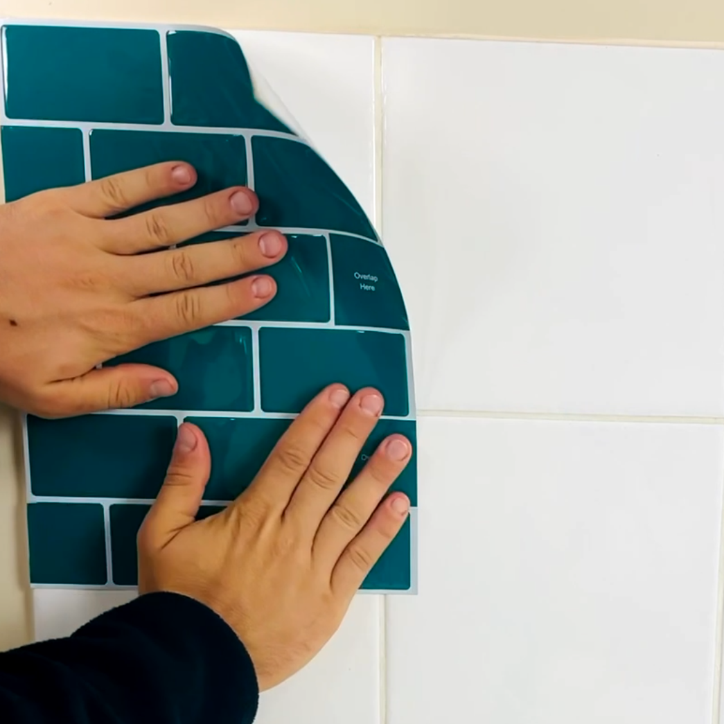 Herringbone Stick On Tile White Sticky Tiles™ Australia